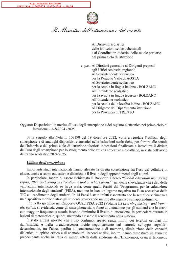Uso smartphone e registro elettronico - Istituto Achille Boroli